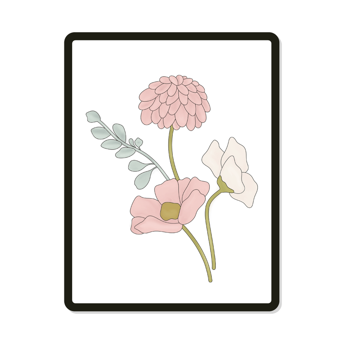 Delaney | Hand Drawn Floral Stems – Hey Birdee